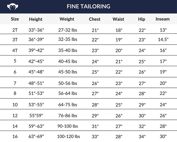 Kids' Size Chart: Dress Up Your Little Ones in Style
