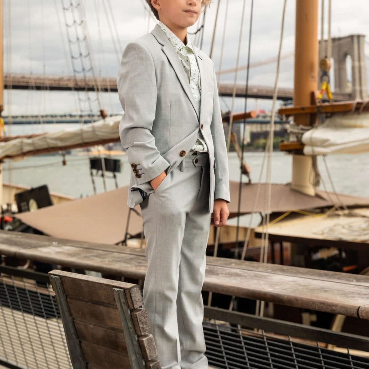 Boys Grey Suit | Formal Attire For Boys | Appaman