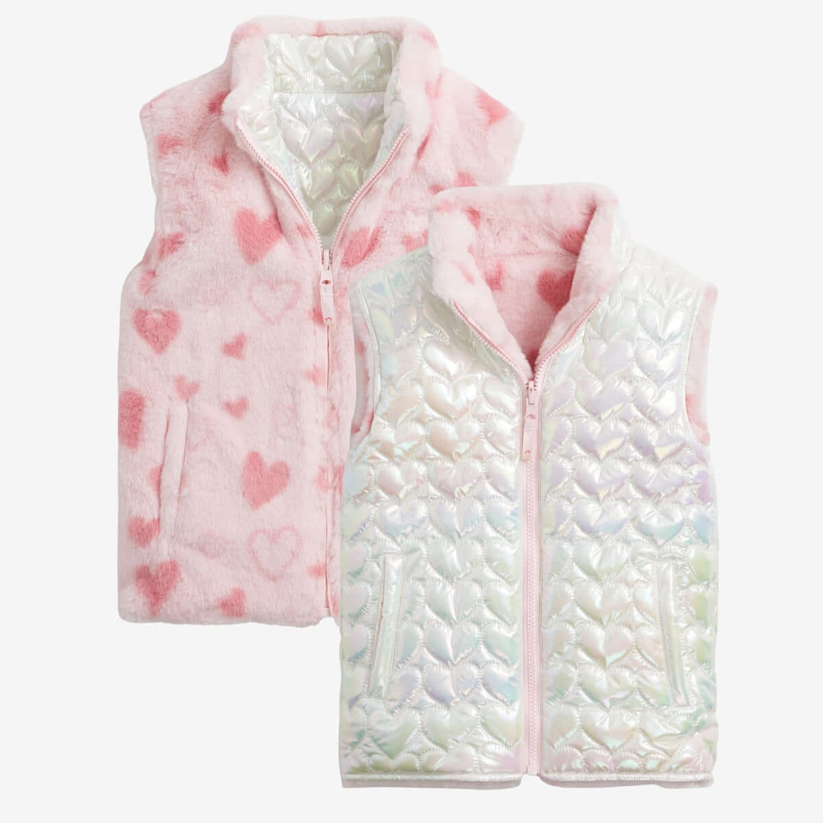 Girls Pink Reversible Vest | Appaman