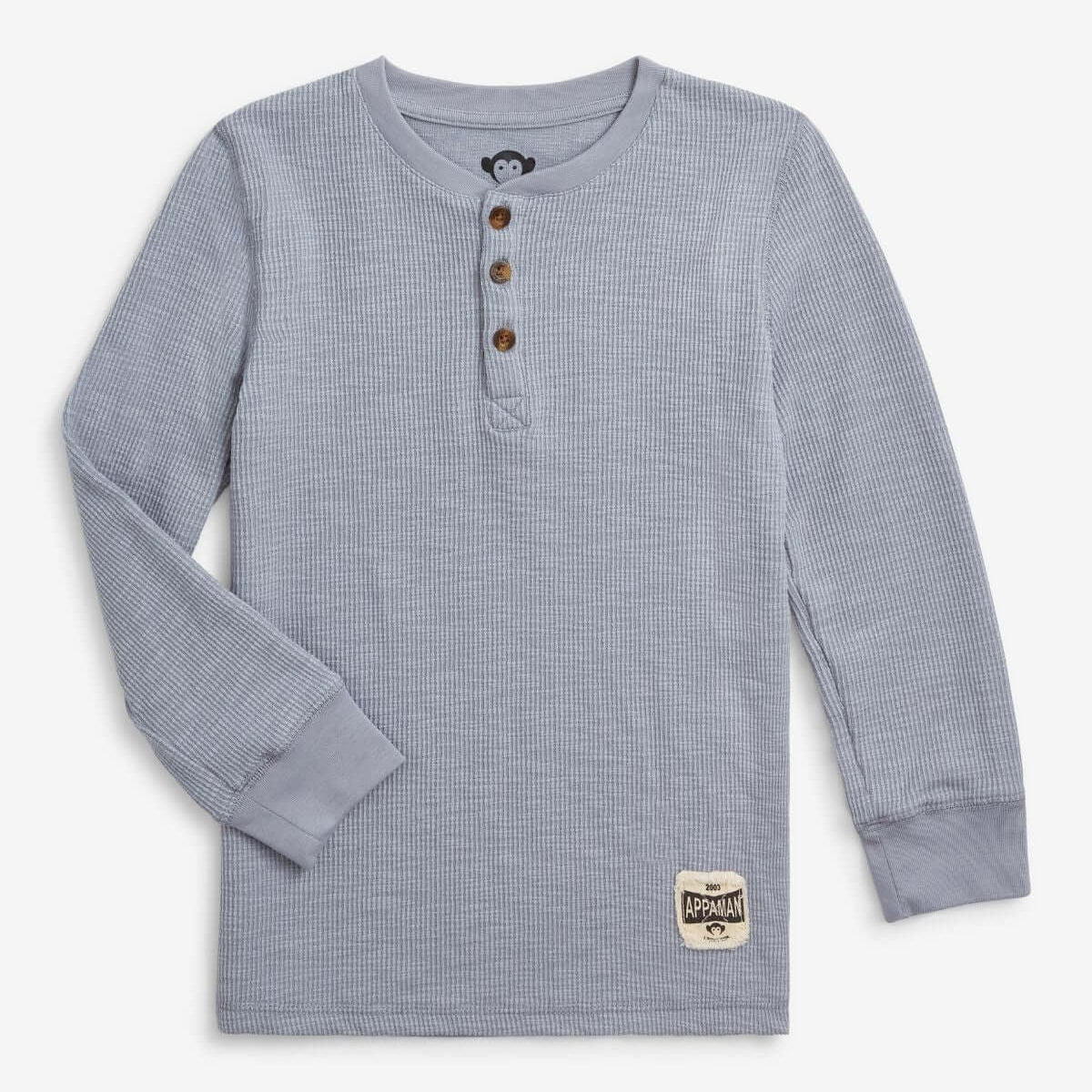 Dusty Blue Craftsman Thermal Henley