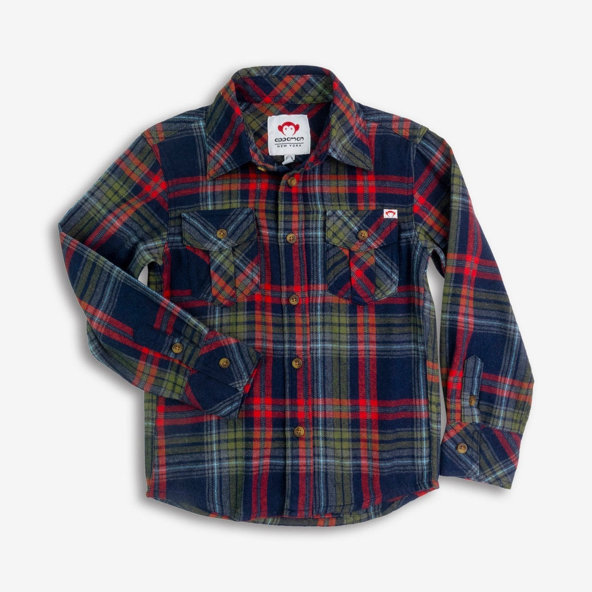 Shop Boys' Flannel Shirt | Navy/Cranberry Plaid Trendy Clothes