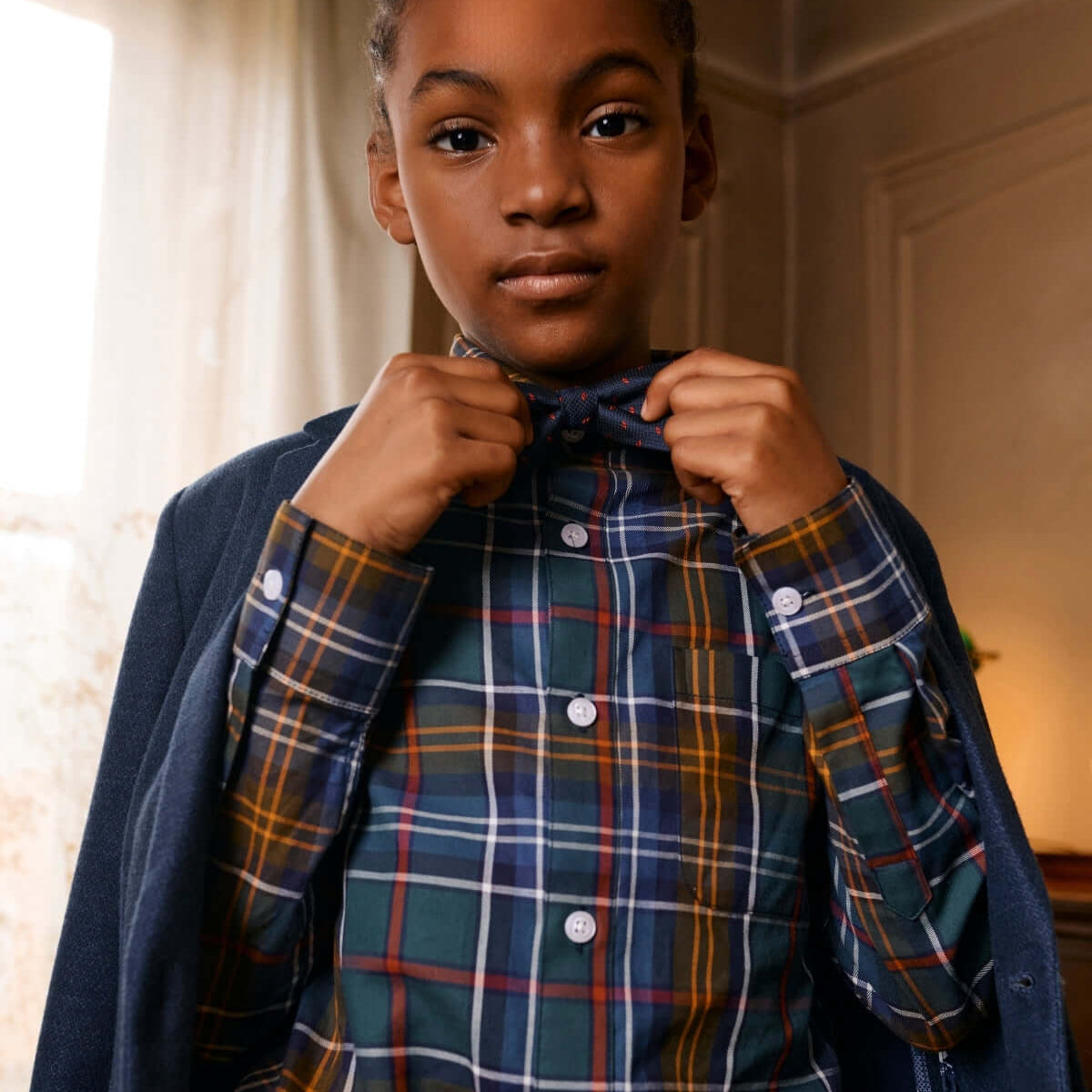 Boys Bow Tie in Navy Darts | Appaman