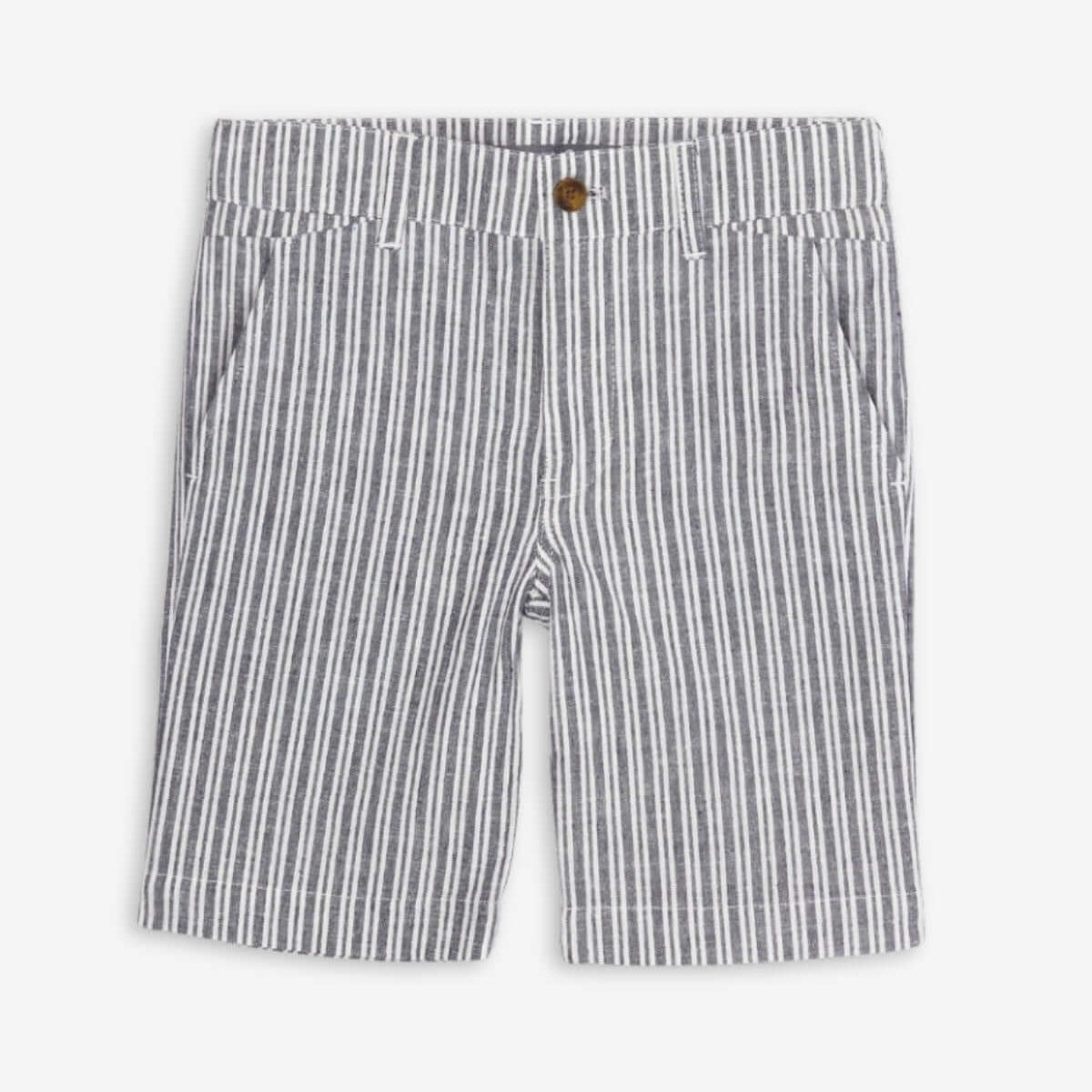 Boys Linen Trouser Shorts: Navy Stripe | Appaman Kids