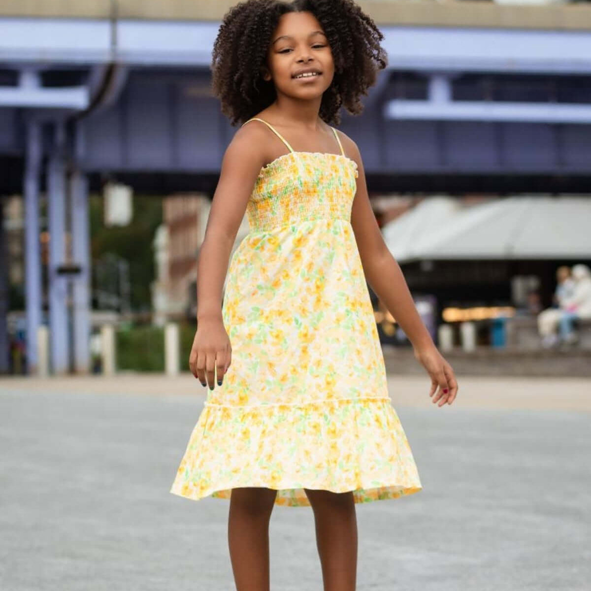 Girls Floral Dress | Yellow Floral Design | Appaman