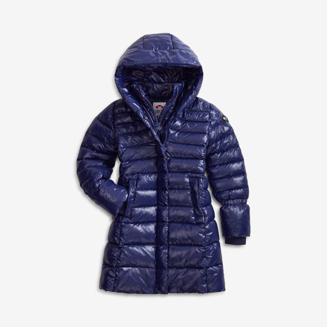 Girls Blue Long Puffer Coat | Appaman